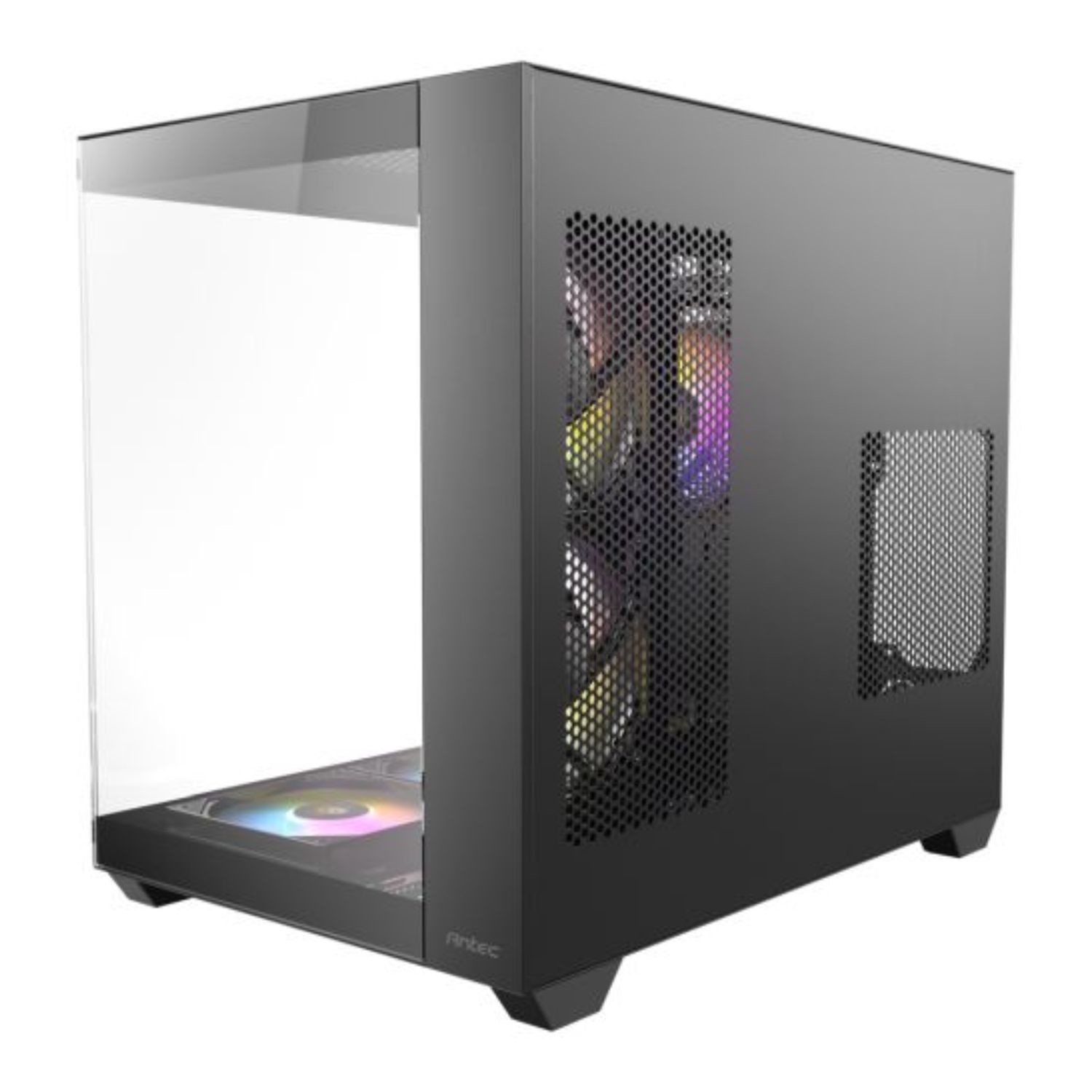Antec CX800 Elite RGB Mid Tower Tempered Glass Gaming PC Case Black ...
