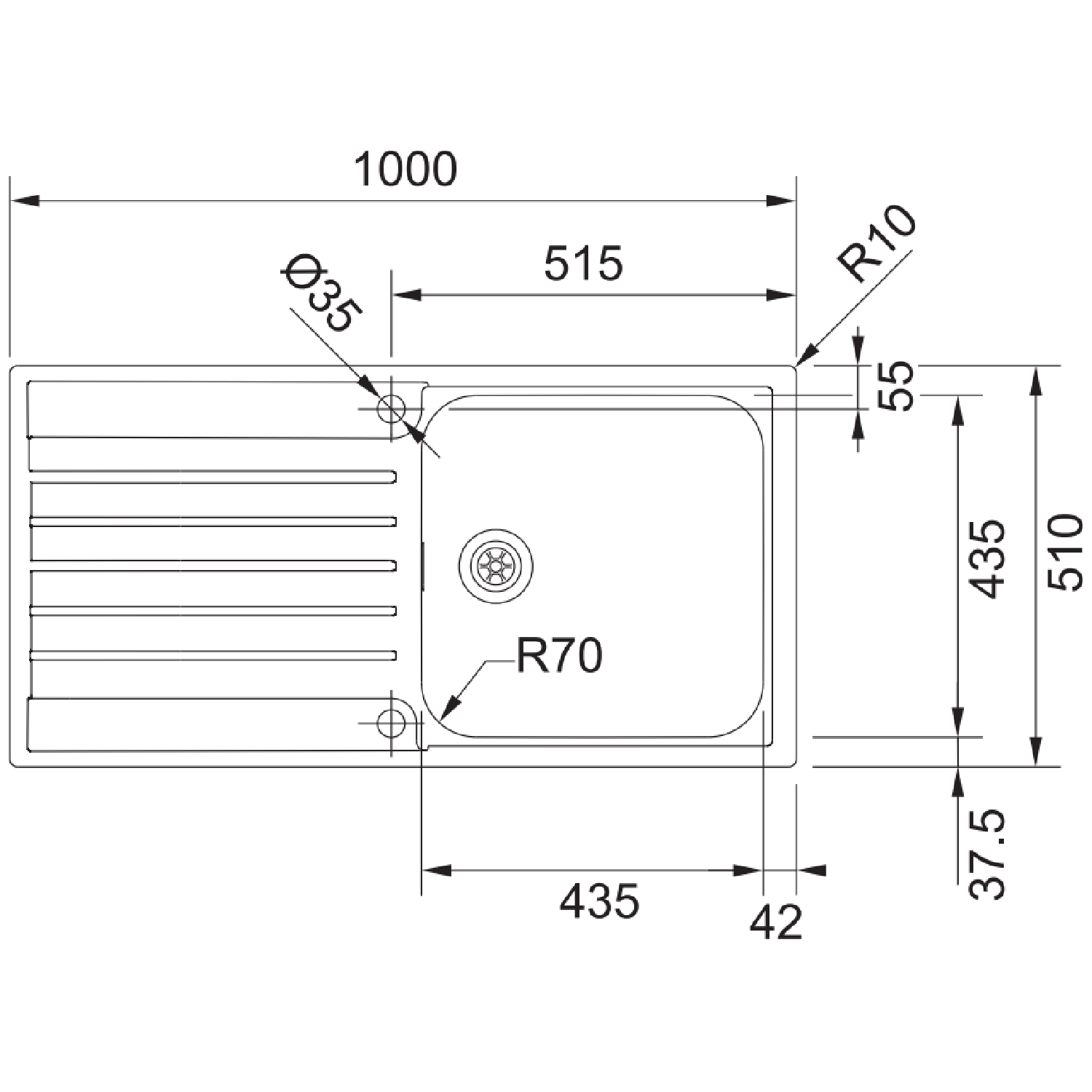 Single Bowl Inset Chrome Stainless Steel Kitchen Sink - Franke Argos 611-100 - Page 1 ...