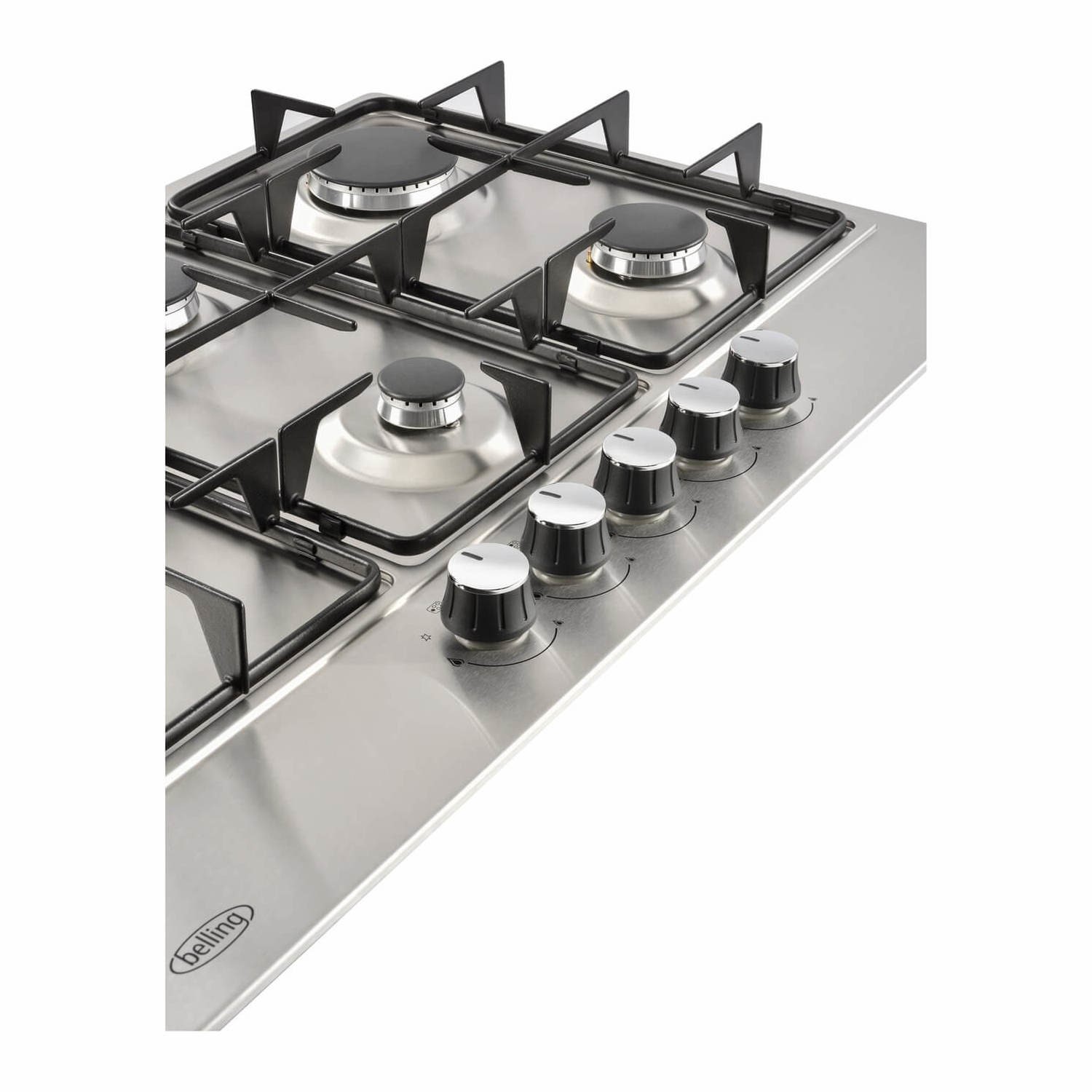Belling 75cm 5 Burner Gas Hob - Stainless Steel - BuyItDirect.ie