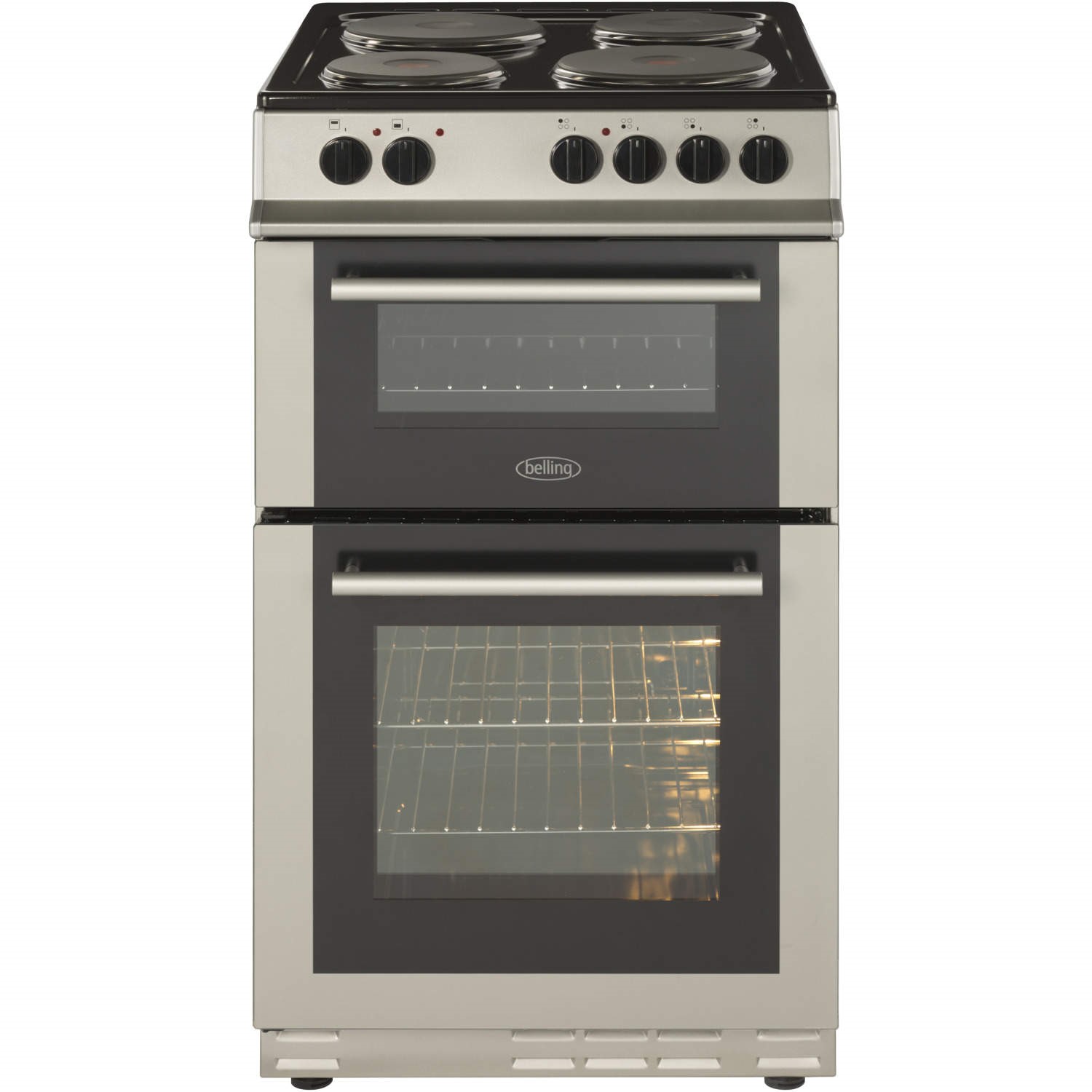Belling FS50ET 50cm Double Oven Electric Cooker With Sealed Plate Hob ...