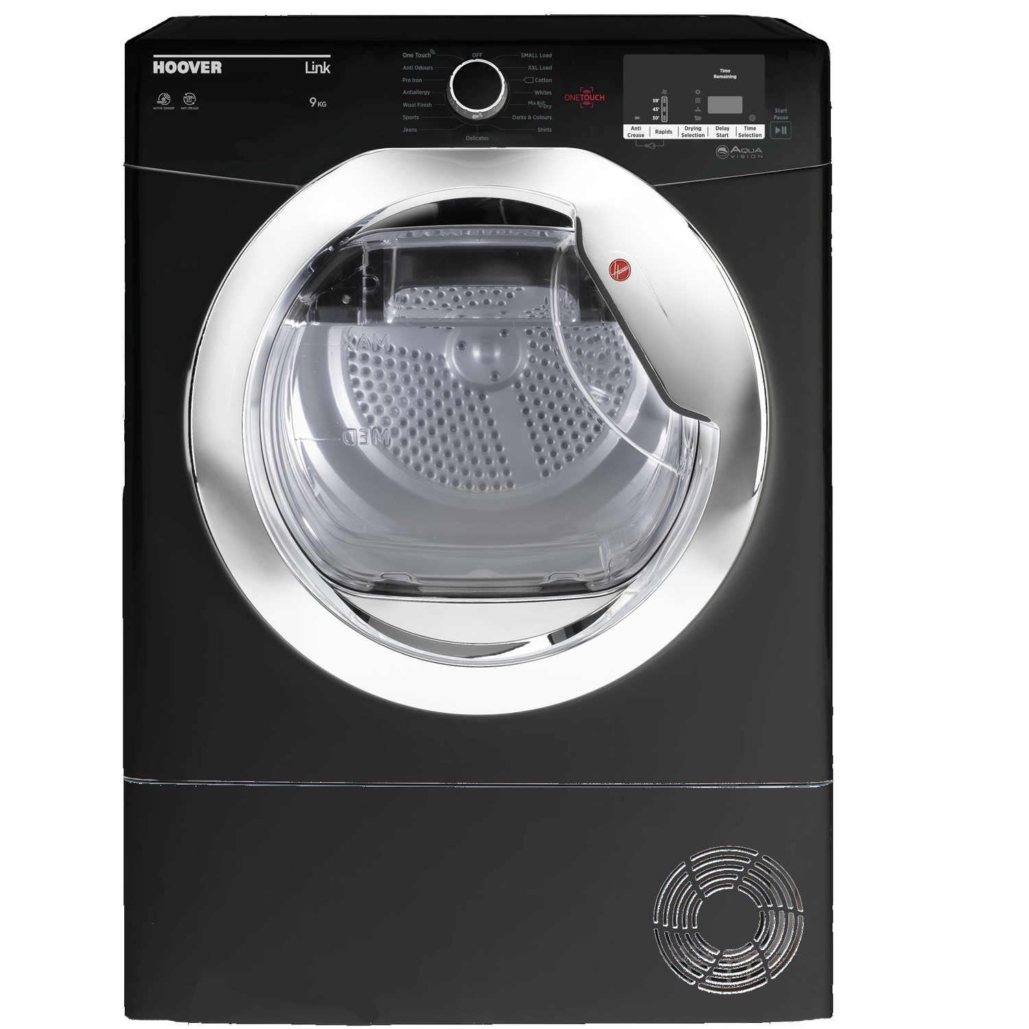 Hoover HLC9DCEB Link 9kg Freestanding Condenser Sensor Tumble Dryer ...