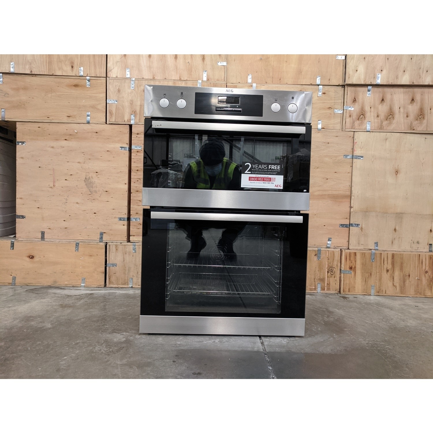 Refurbished AEG SurroundCook DEB331010M Multifunction 60cm Double Built ...