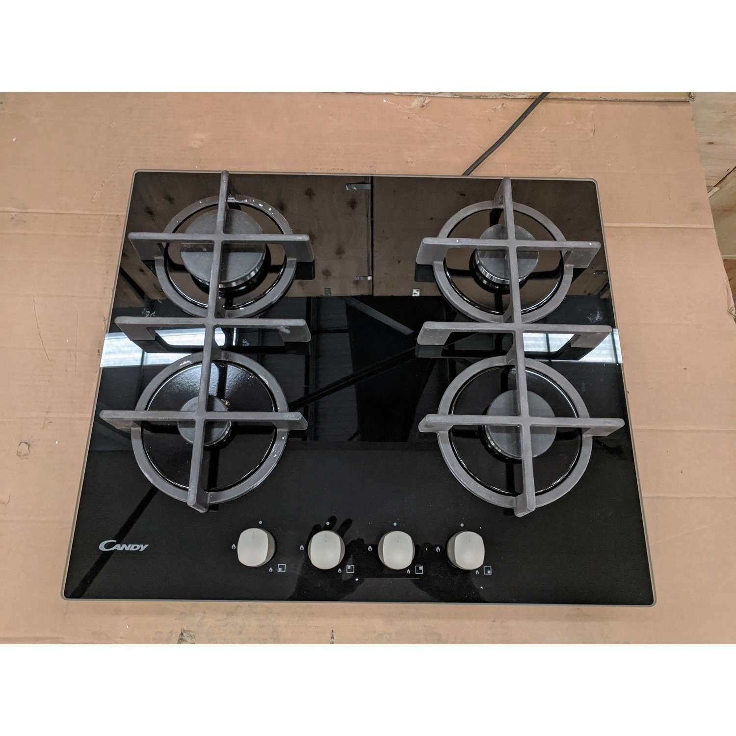 Refurbished Candy CVG6B 60cm Gas on Glass 4 Burner Gas Hob Black - Page ...