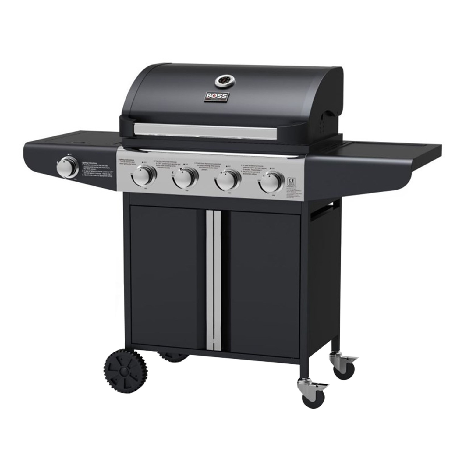 Refurbished Boss Grill Kentucky Premium 4 Burner Black Gas BBQ ...