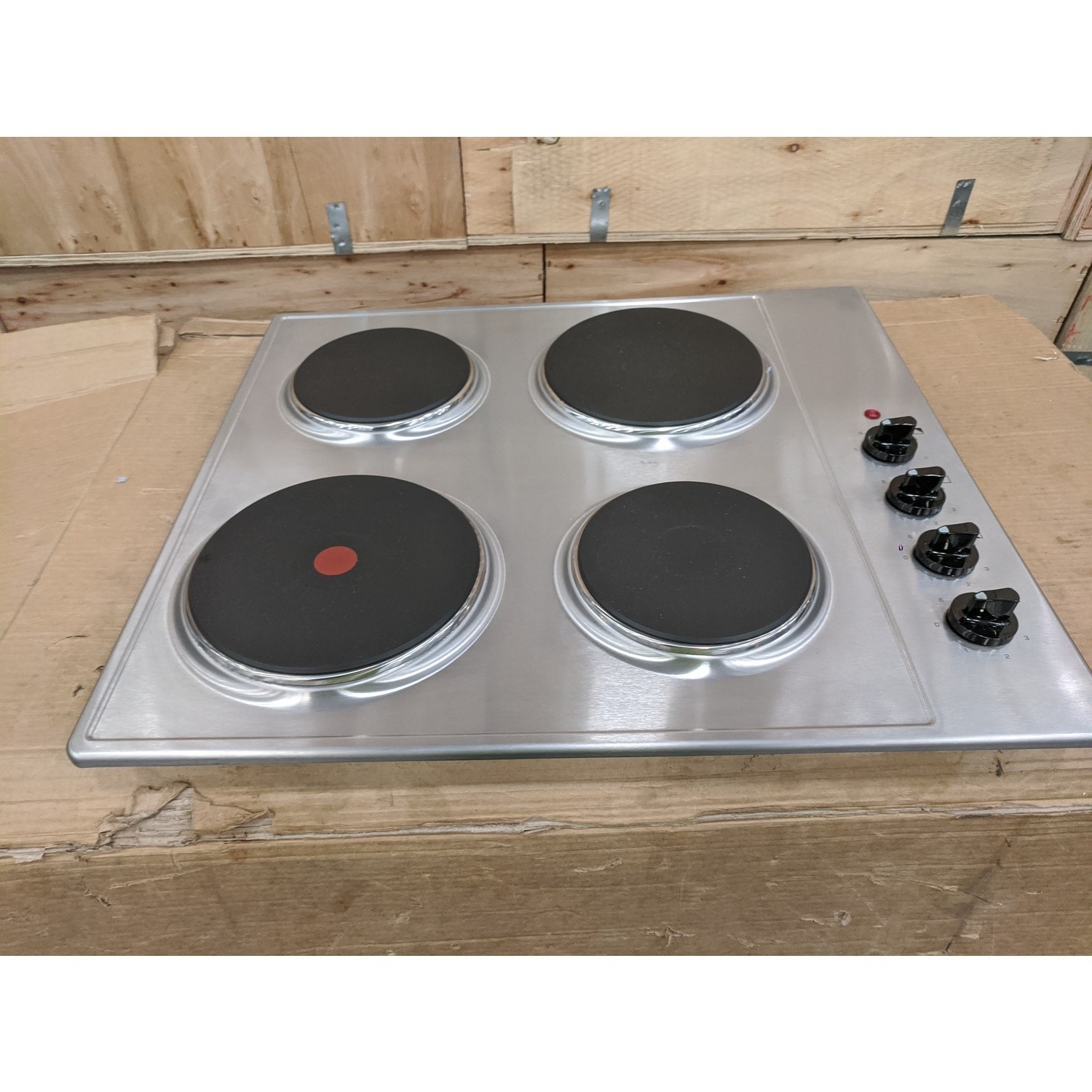 Refurbished Amica AHE6000SS 60cm 4 Zone Solid Plate Hob Stainless Steel ...