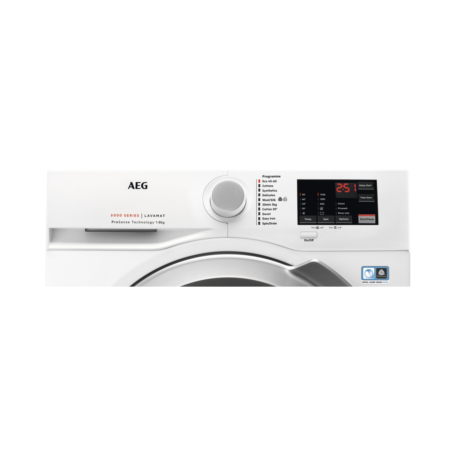 AEG 6000-Series ProSense 8kg 1400rpm Freestanding Washing Machine ...