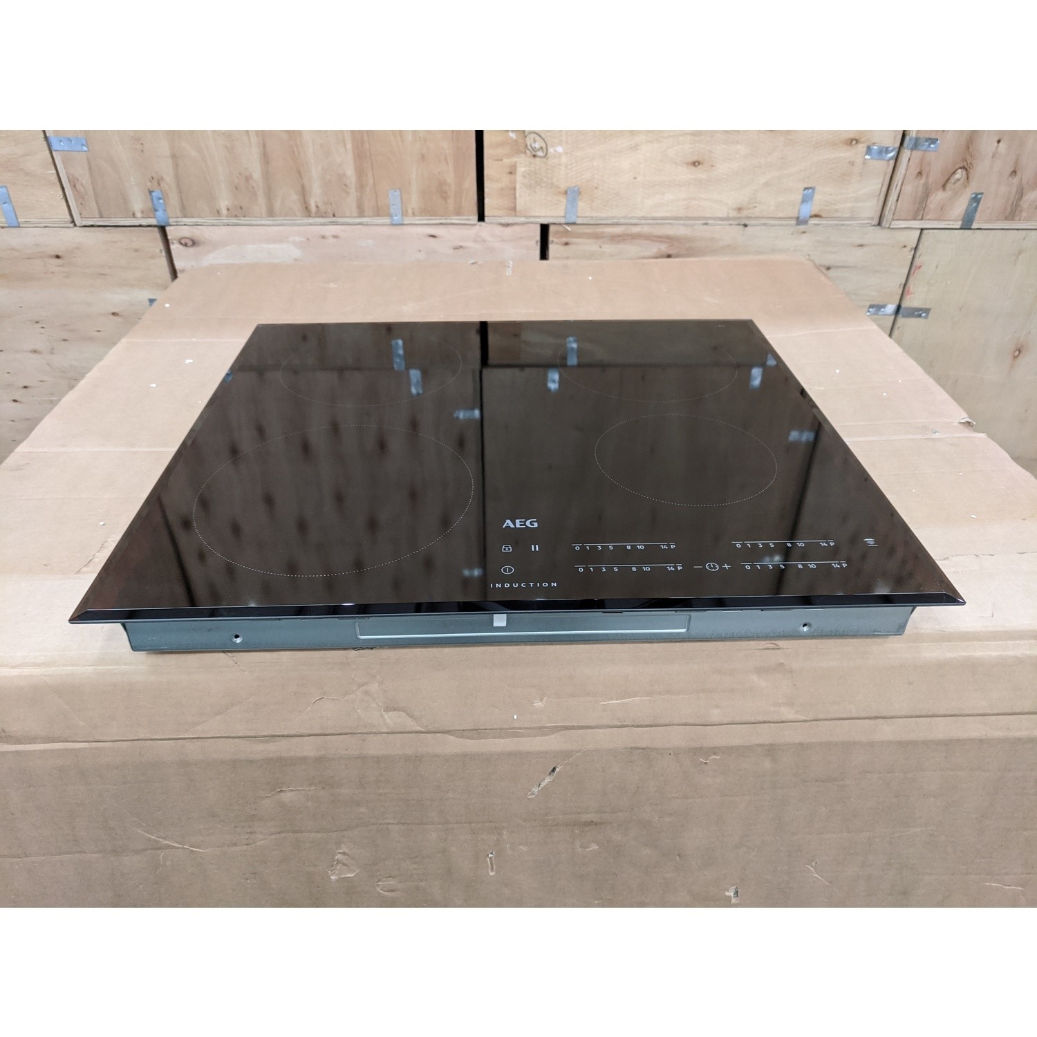 Refurbished AEG IKB64401FB 59cm 4 Zone Induction Hob with Bevelled Edge ...