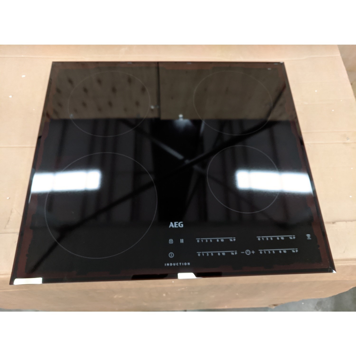 Refurbished AEG IKB64401FB 59cm 4 Zone Induction Hob with Bevelled Edge ...