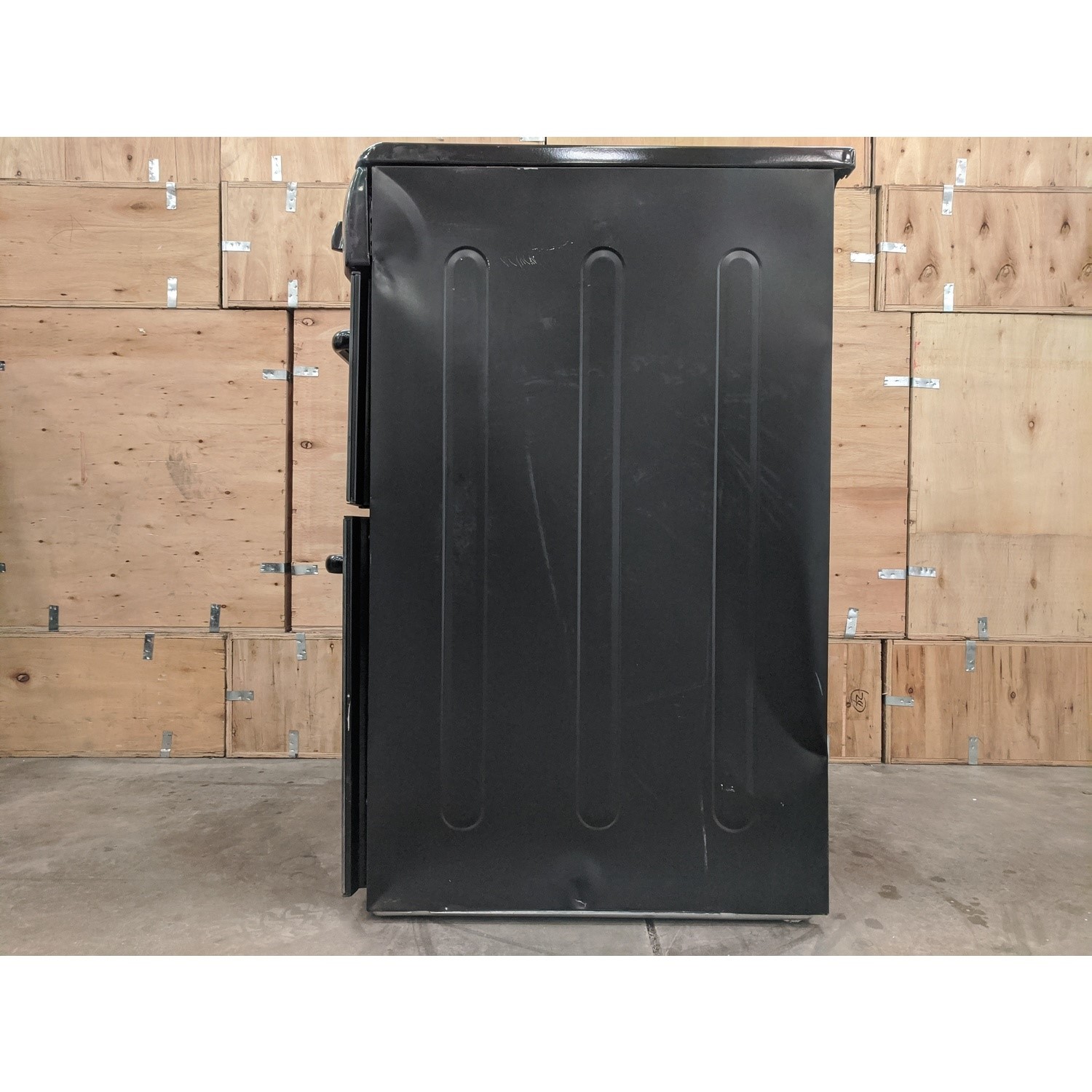 Refurbished Hotpoint HAE60KS 60cm Double Oven Electric Cooker Black ...