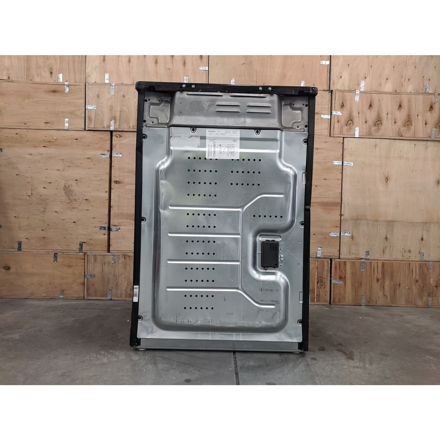 Refurbished Hotpoint HAE60KS 60cm Double Oven Electric Cooker Black ...