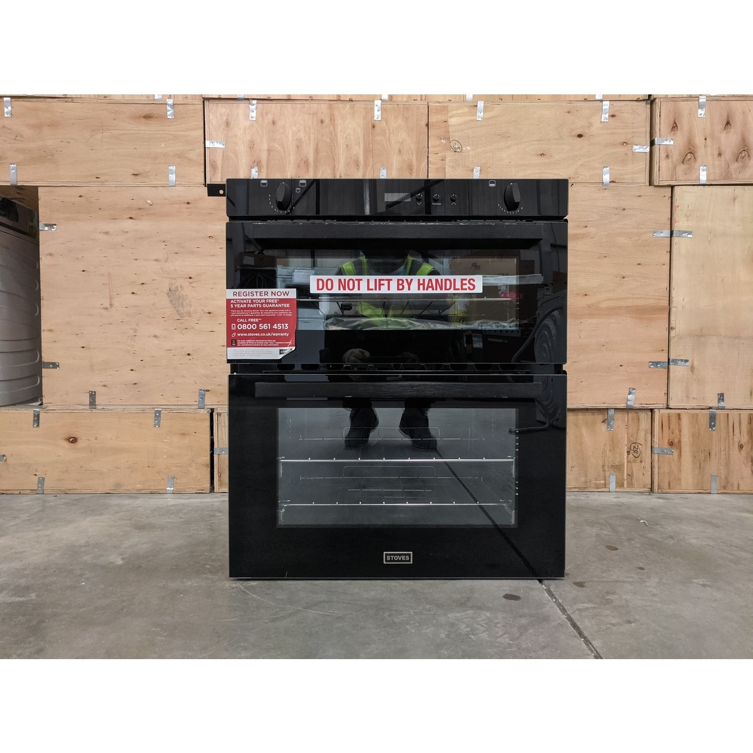 Refurbished Stoves SGB700PS 60cm Double Built Under Gas Oven Black ...