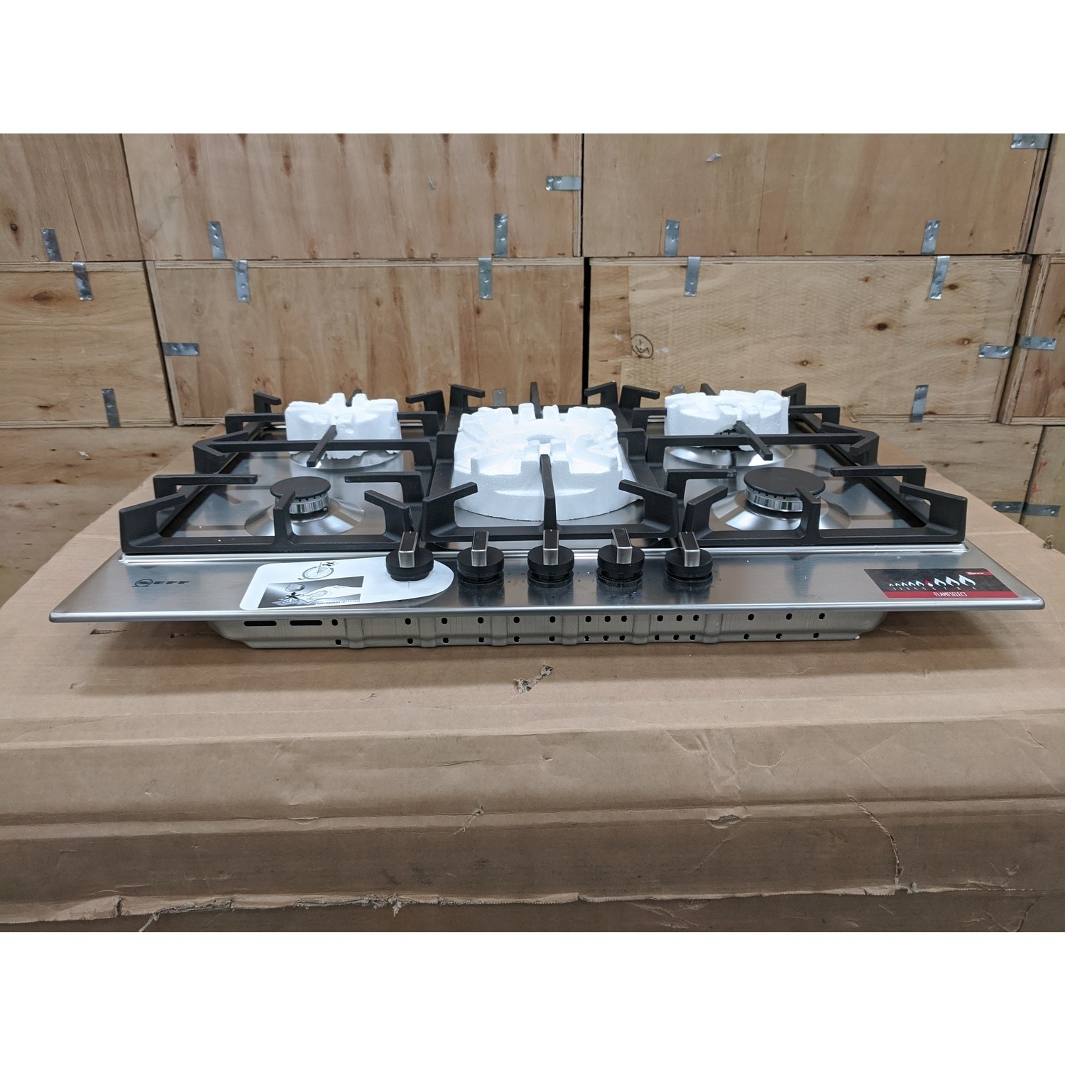 Refurbished Neff N70 T27DS59N0 75cm 5 Burner Gas Hob Stainless Steel ...