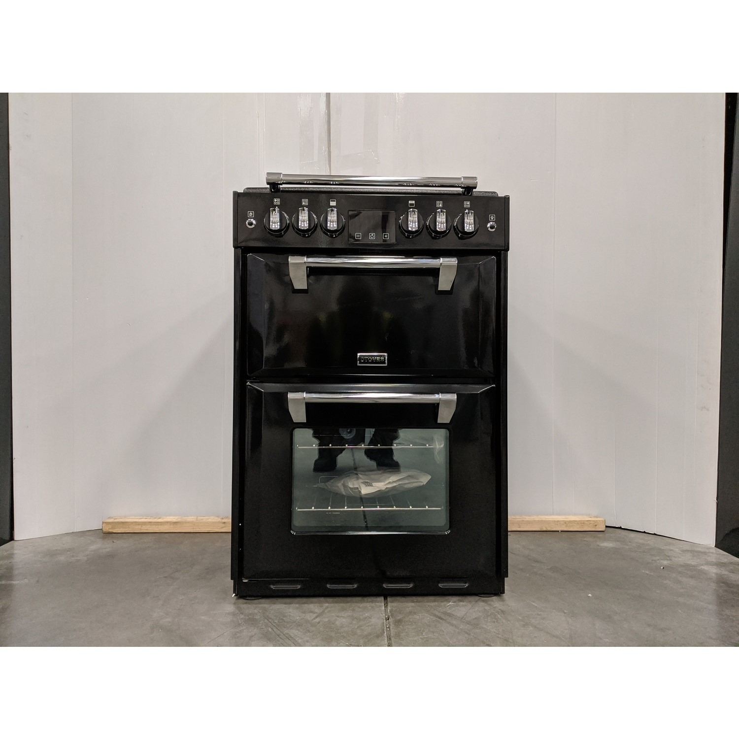 Refurbished Stoves Richmond 600G 60cm Double Oven Gas Cooker Black ...