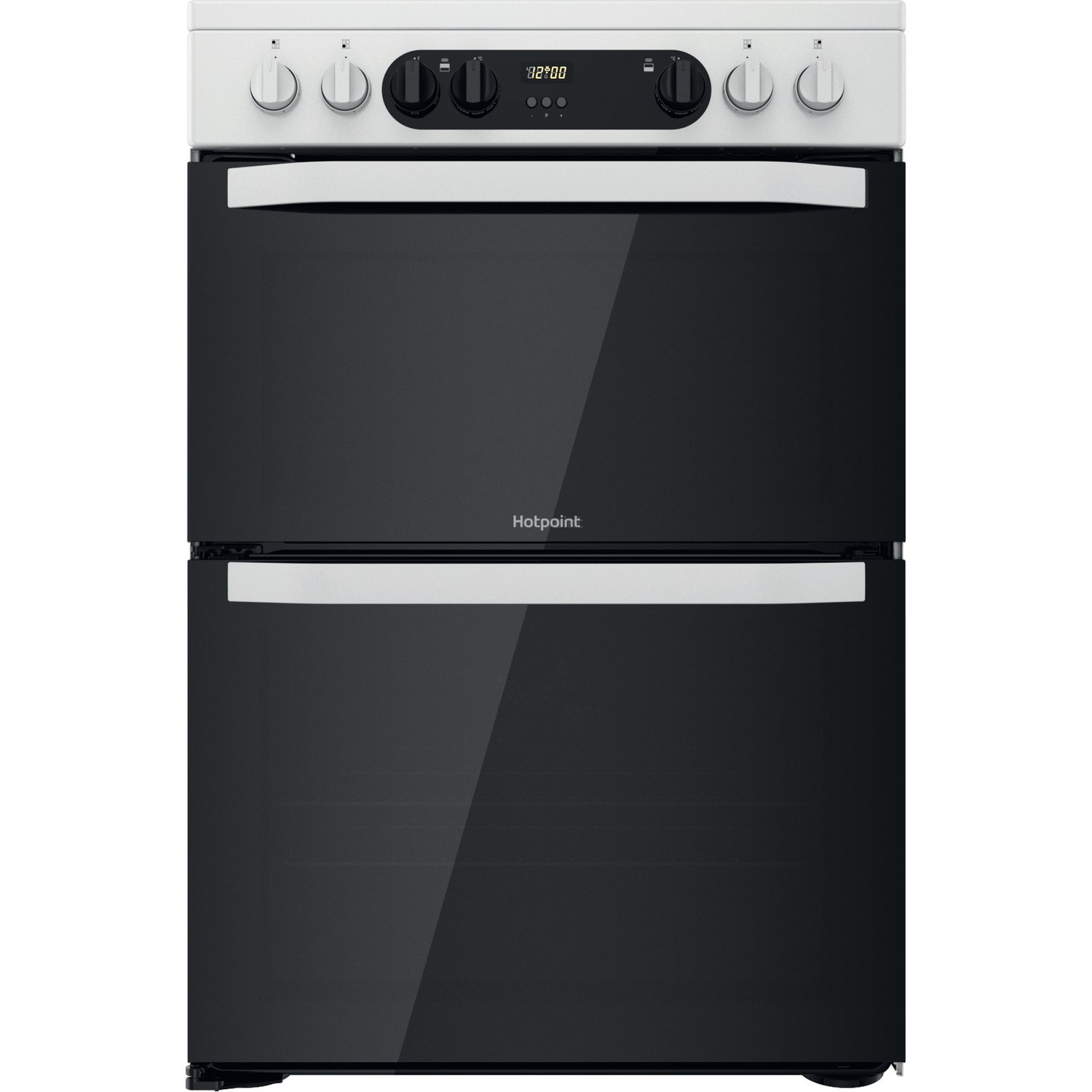Refurbished Hotpoint 60cm Double Oven Electric Cooker - White ...