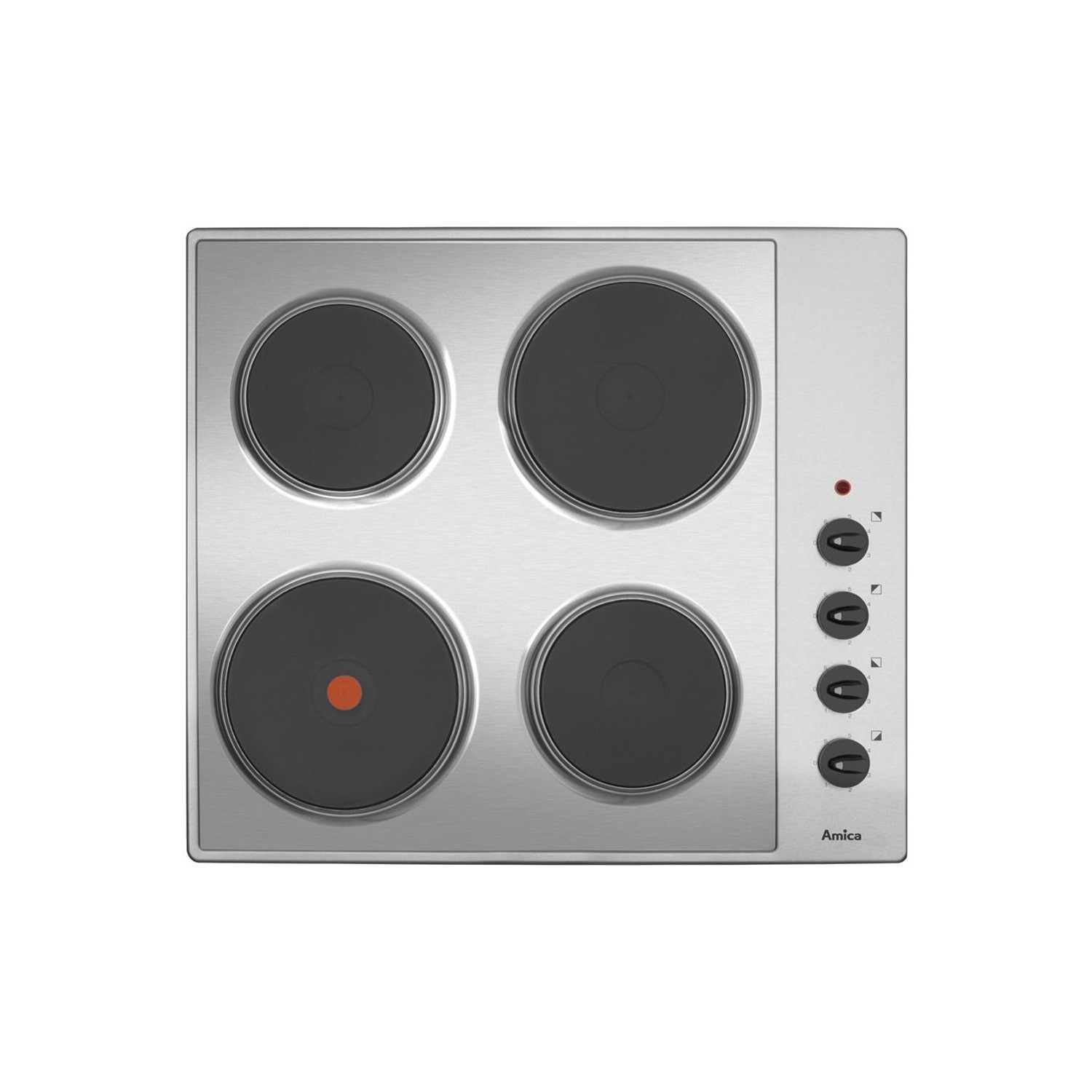 Refurbished Amica AHE6000SS 60cm 4 Zone Solid Plate Hob Stainless Steel ...