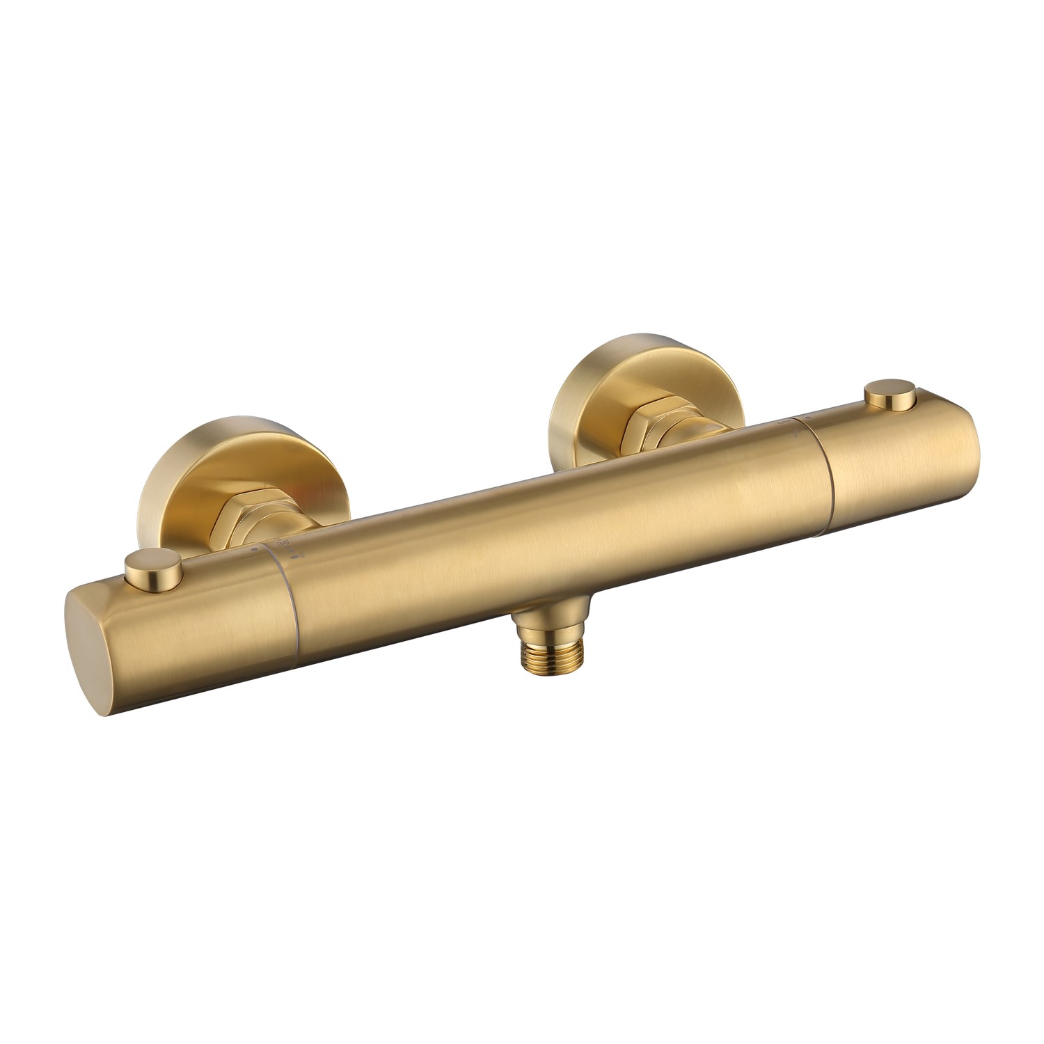 Brushed Brass Thermostatic Exposed Valve Mixer Shower with Hand Shower ...