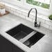 Enza Madison Carbon Black Undermount Granite Composite 2 Bowl Kitchen ...