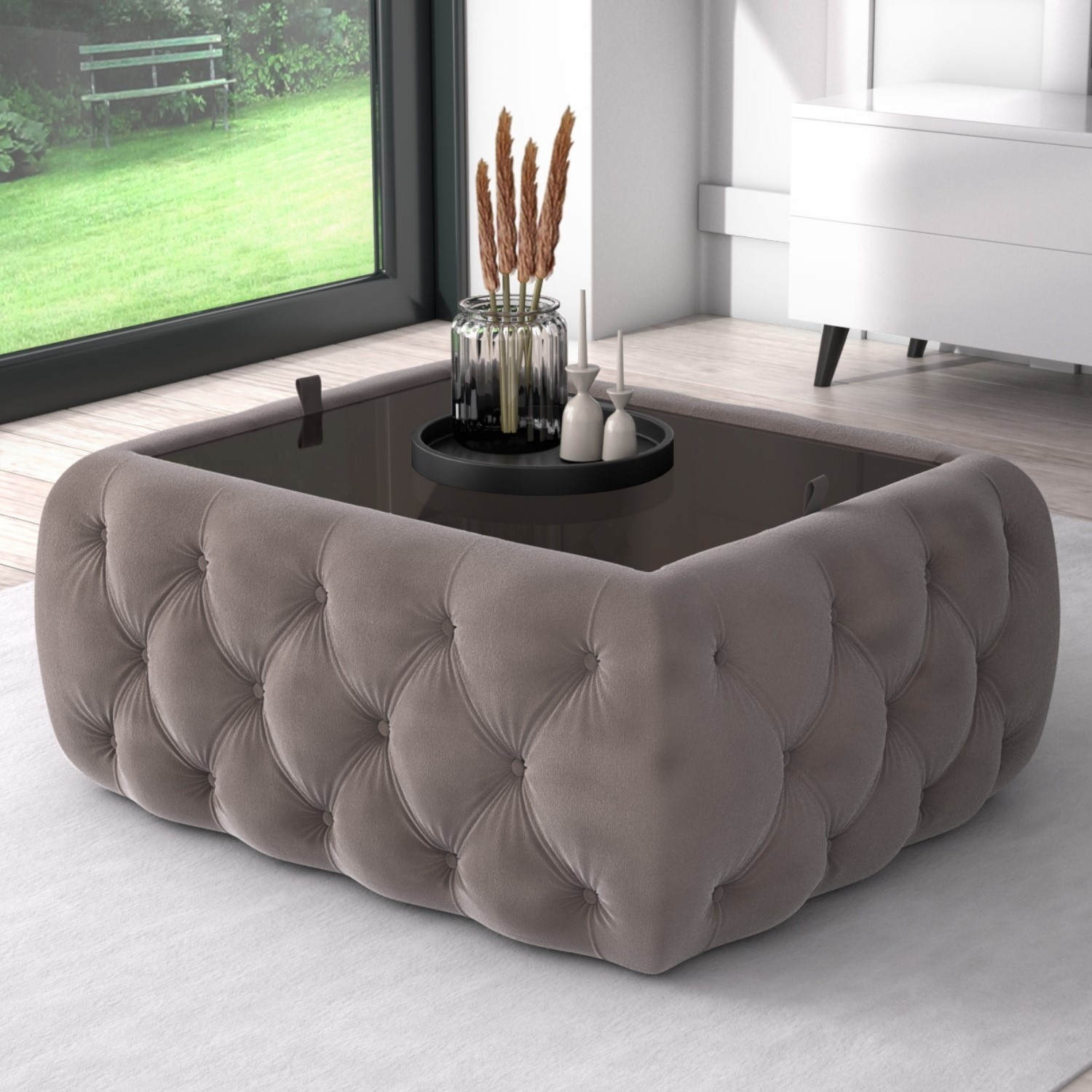 Velvet center table store