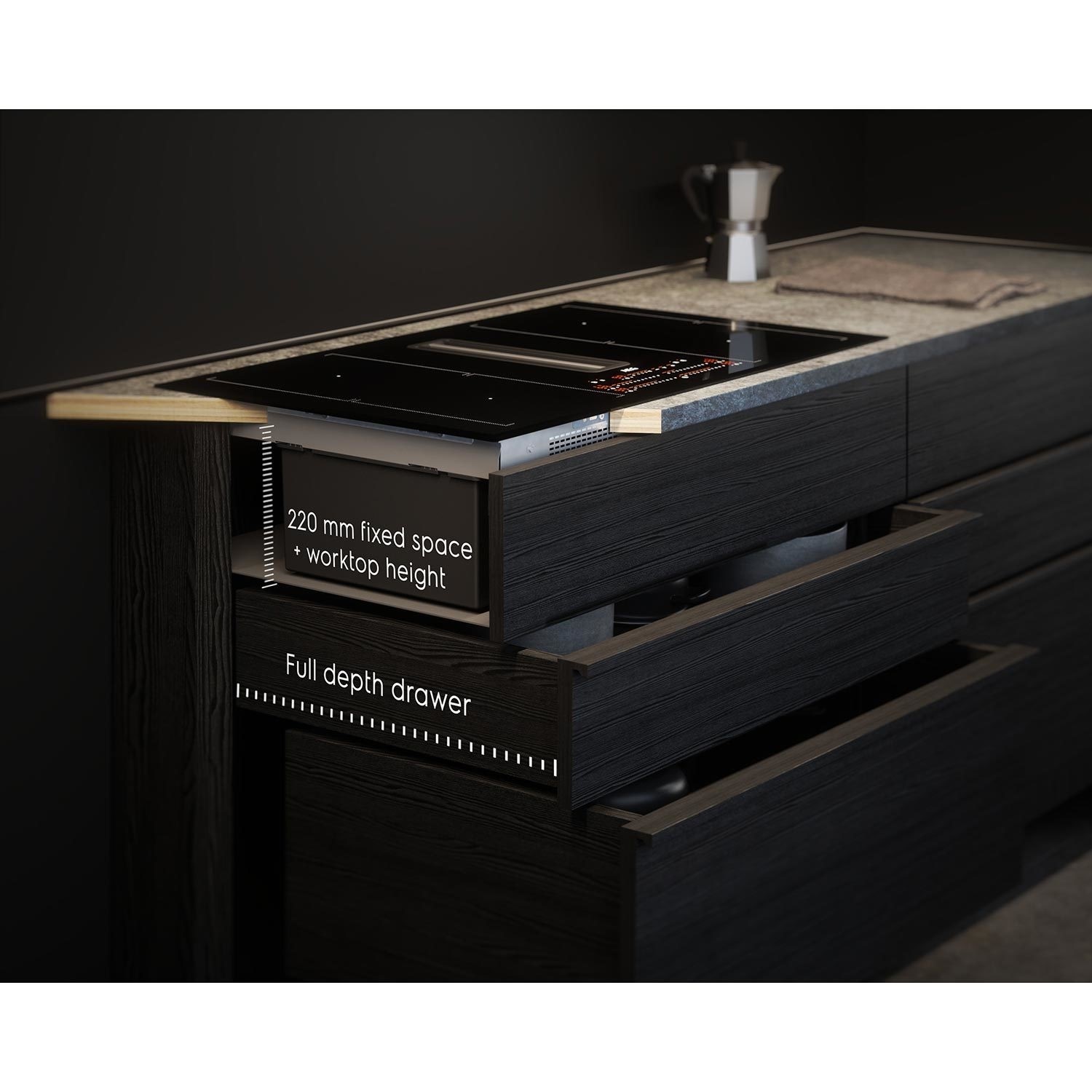 AEG 6000 Series 78cm Four Zone Venting Induction Hob With Bridge Zone ...