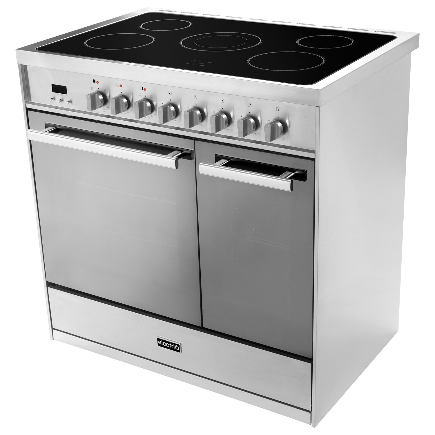 electriQ 90cm Electric Range Cooker - Mirror Finish Stainless Steel ...