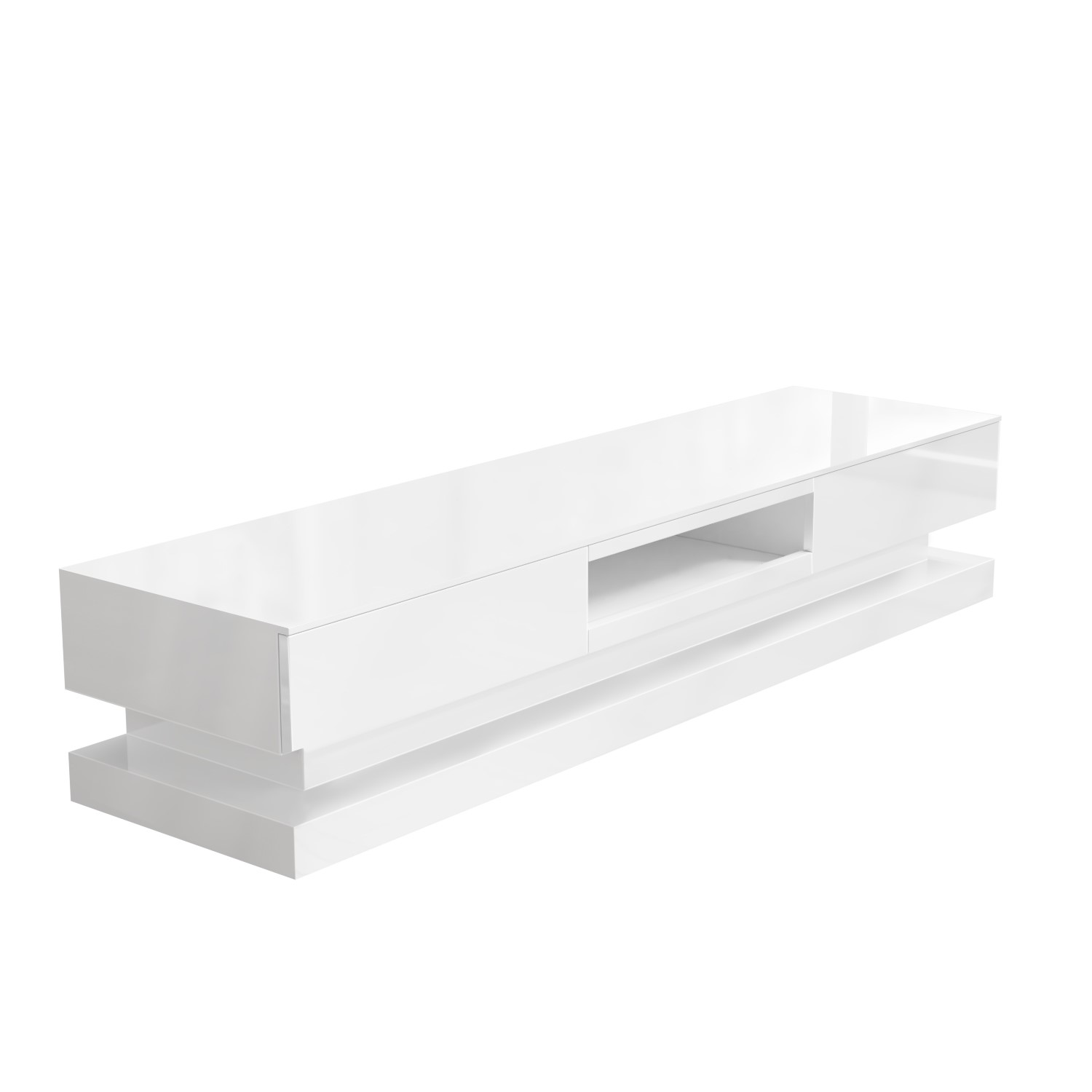 Large White Gloss TV Unit with LEDs - TV's up to 88" - Evoque - Page 1 ...
