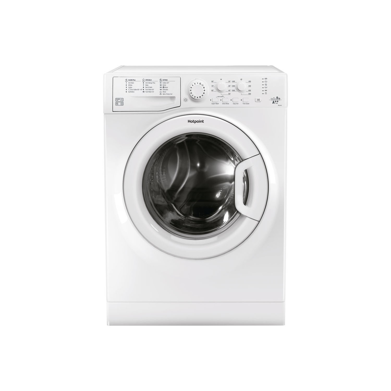 Hotpoint FML842PUK Aquarius 8kg 1400rpm Freestanding Washing Machine ...