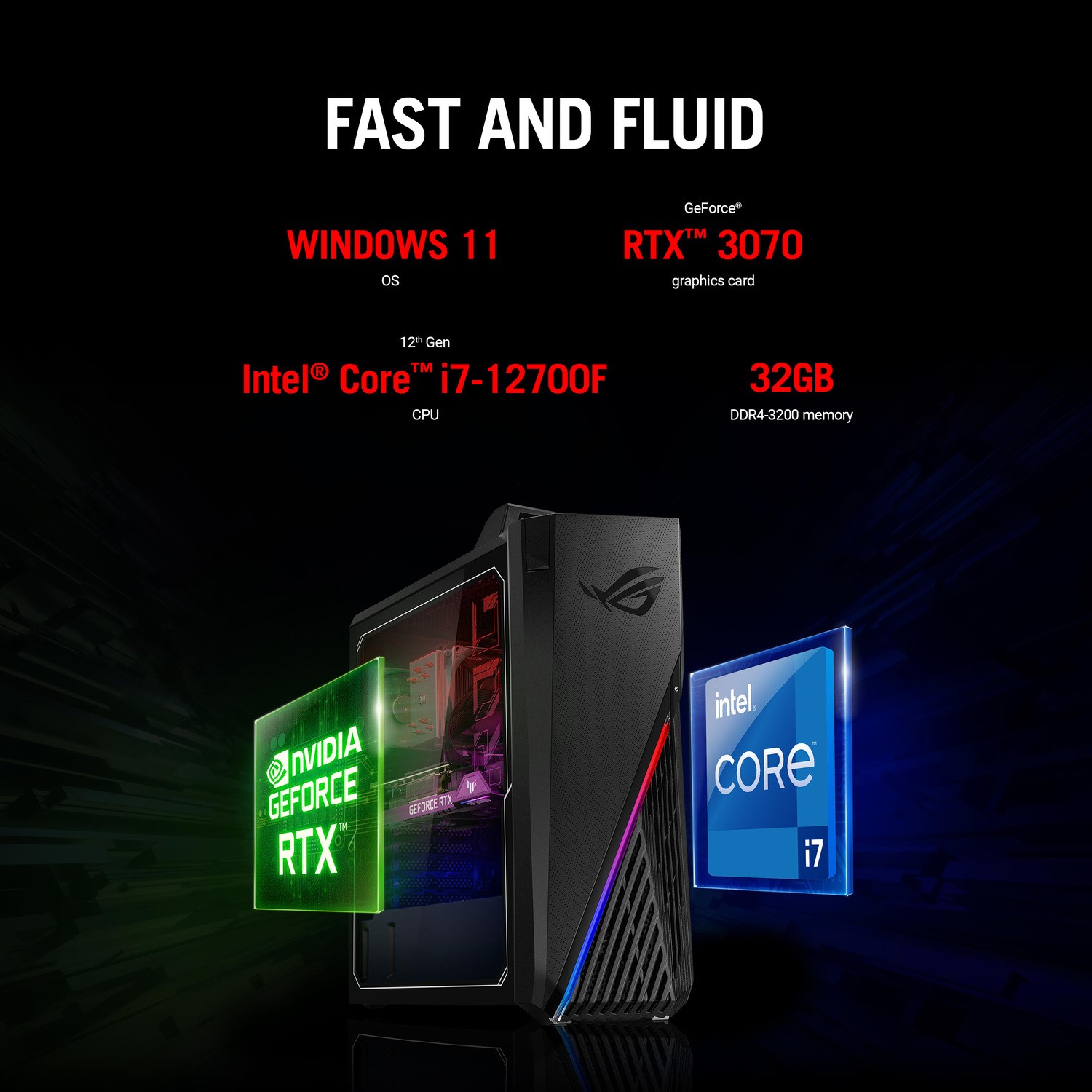 GRADE A1 - Asus ROG Strix GT 15 Core i7-12700F RTX 3070 32GB RAM 512GB ...