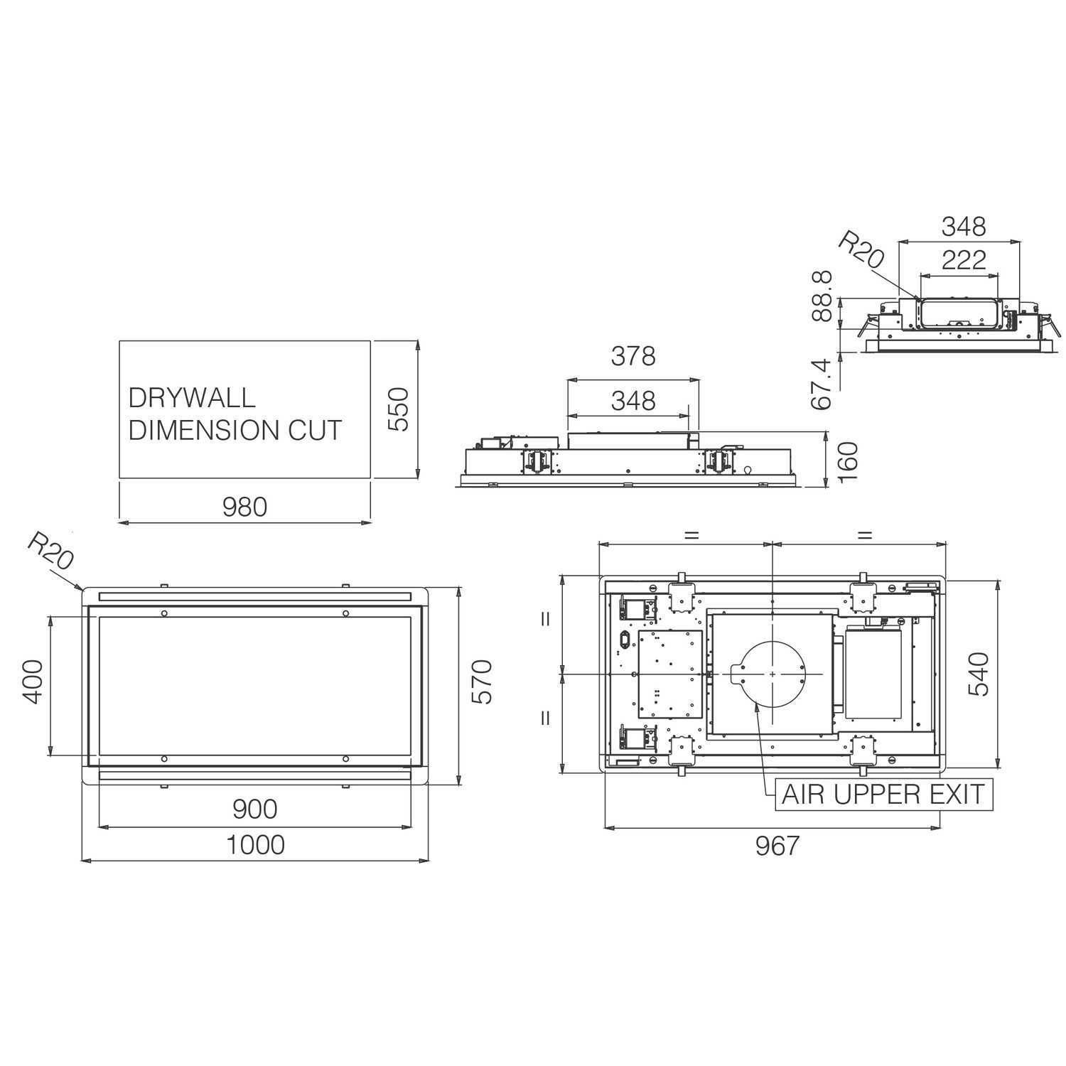 Elica Ceiling Extractor Hood - White - Page 1 - - BuyItDirect.ie
