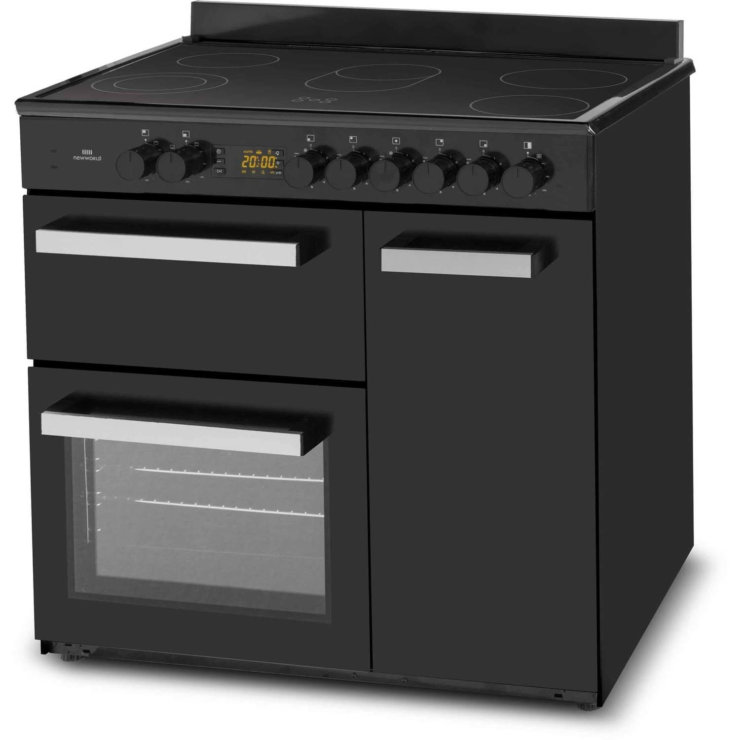 Refurbished New World NW90C3BL 90cm Triple Cavity Electric Range Cooker ...