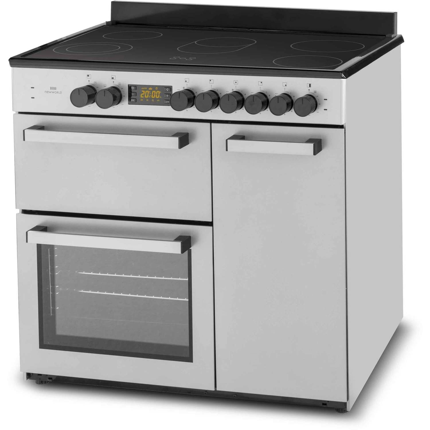 New World 90cm Electric Range Cooker - Stainless Steel - BuyItDirect.ie