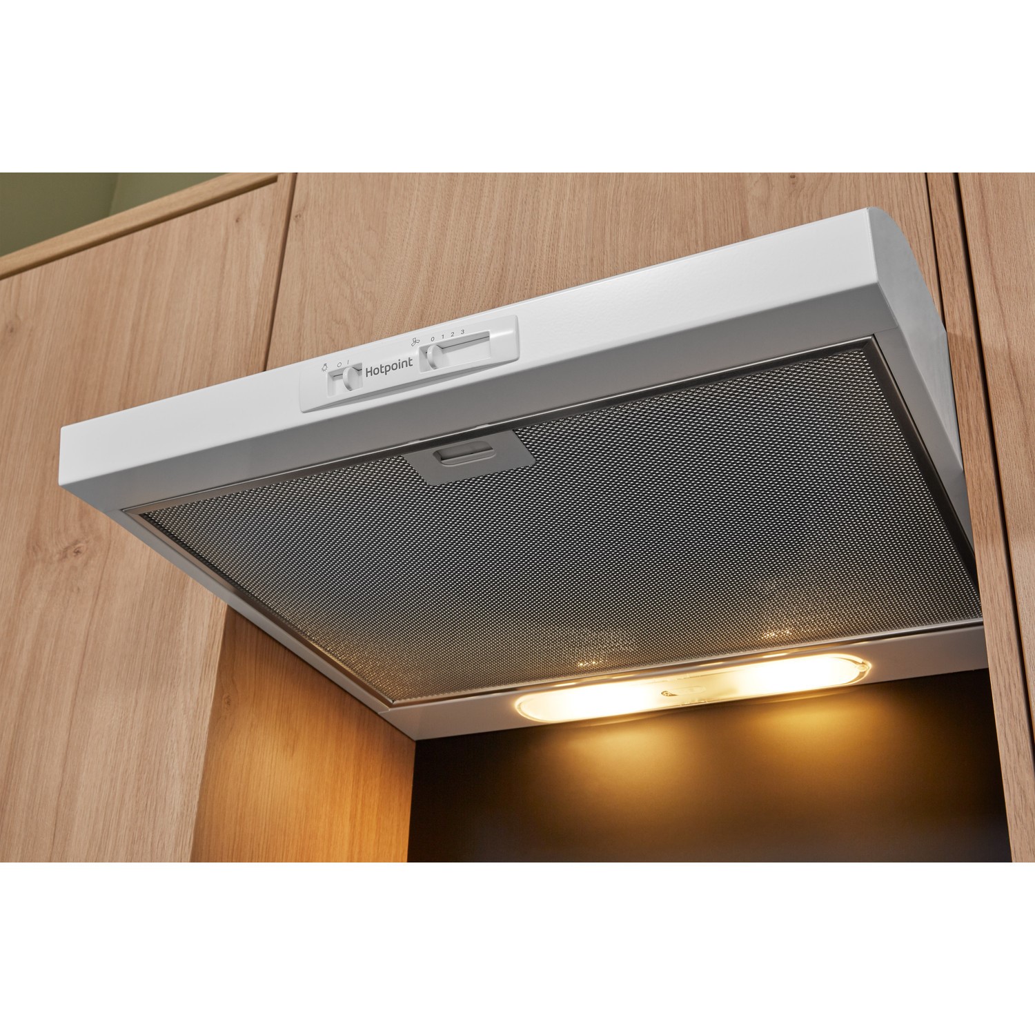 Refurbished Hotpoint PSLMO65FLSW 60cm Visor Cooker Hood White ...