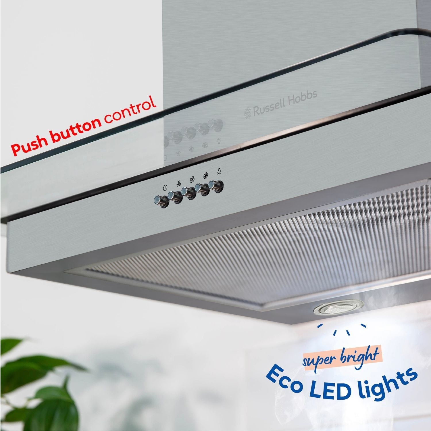 Refurbished Russell Hobbs 60cm Flat Glass Chimney Cooker Hood Refurbished Russell Hobbs 60cm Flat Glass Chimney Cooker Hood