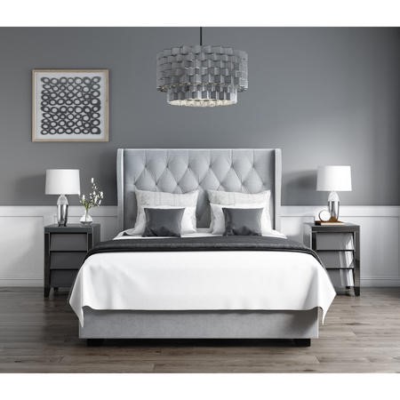 Safina wing back double ottoman bed store