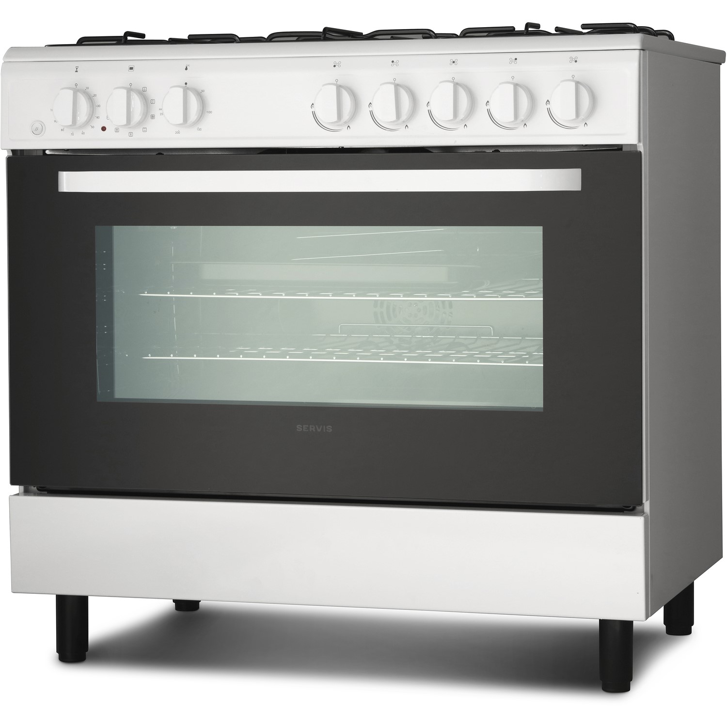 Servis SD900W 90cm Dual Fuel Range Cooker - White - Page 1 ...