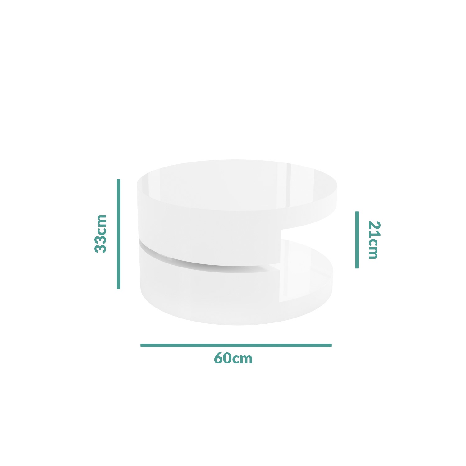 Gloss White Coffee Table with Rotating Top - Tiffany Range - Page 1 ...