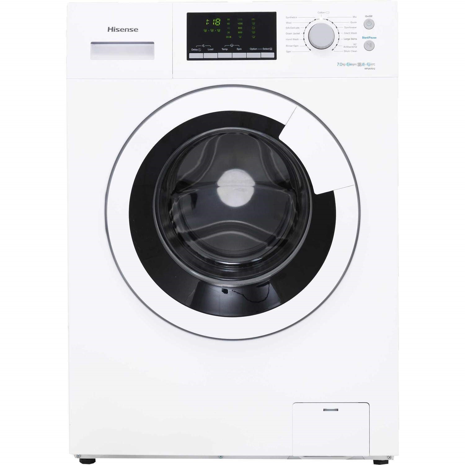 Hisense WFUA7012 7kg 1200rpm A+++ Freestanding Washing Machine - White ...