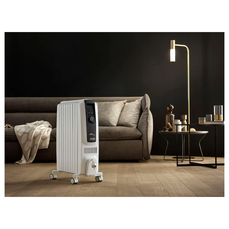 DeLonghi Dragon 4 2kW Oil Filled Radiator 8 Fin with Digital Display ...