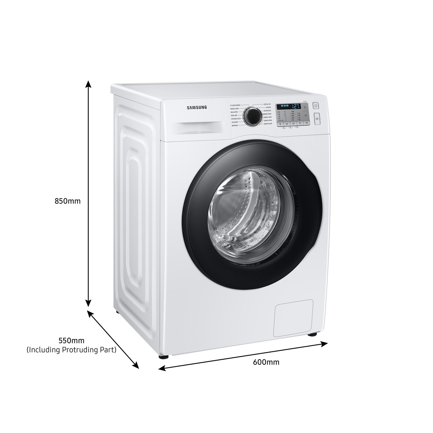 Refurbished Samsung Series 5 ecoBubble WW90TA046AH/EU Freestanding 9KG ...