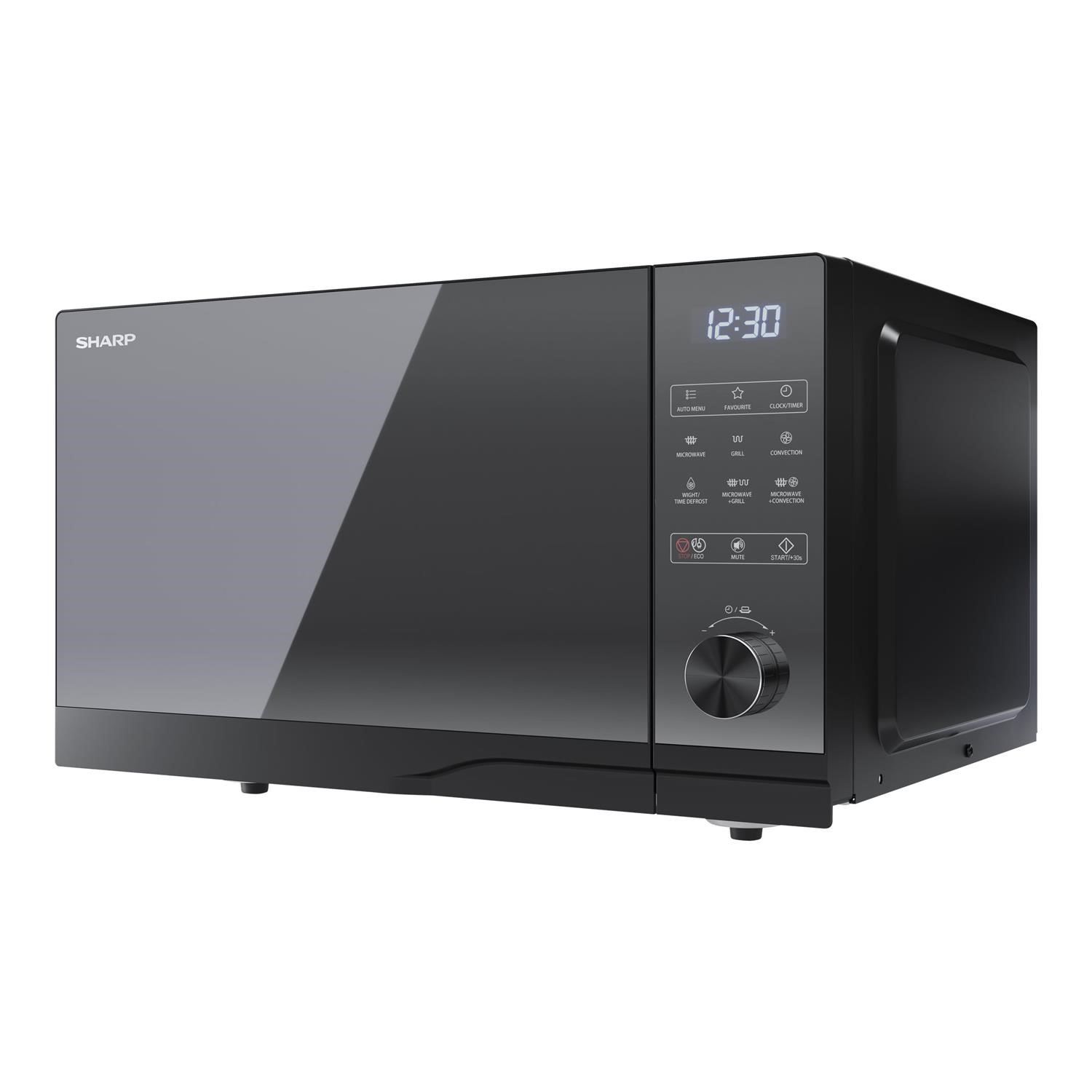 Sharp 25L 900W Digital Flatbed Combination Microwave Oven - Black ...