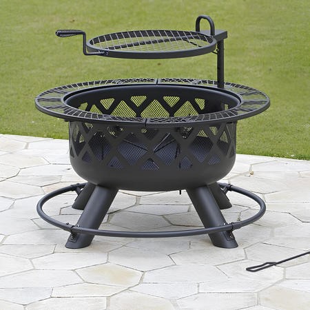 Fire pit with grill store